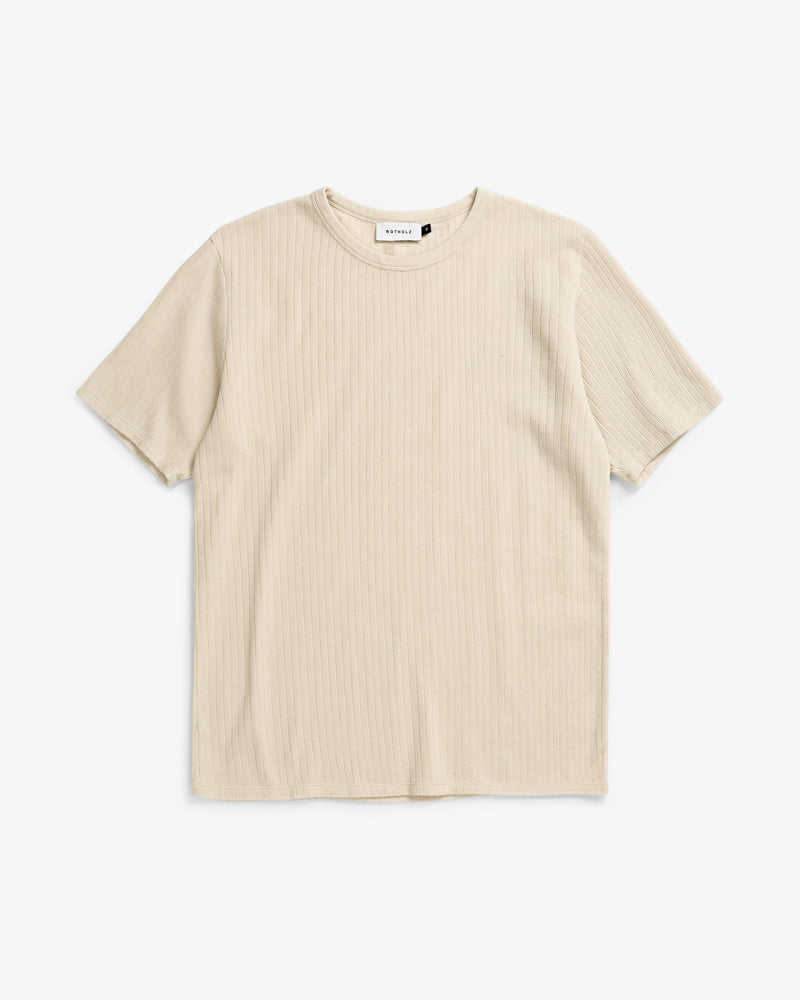 Heavy Ribbed Tee - Soft Sand – bleubrut